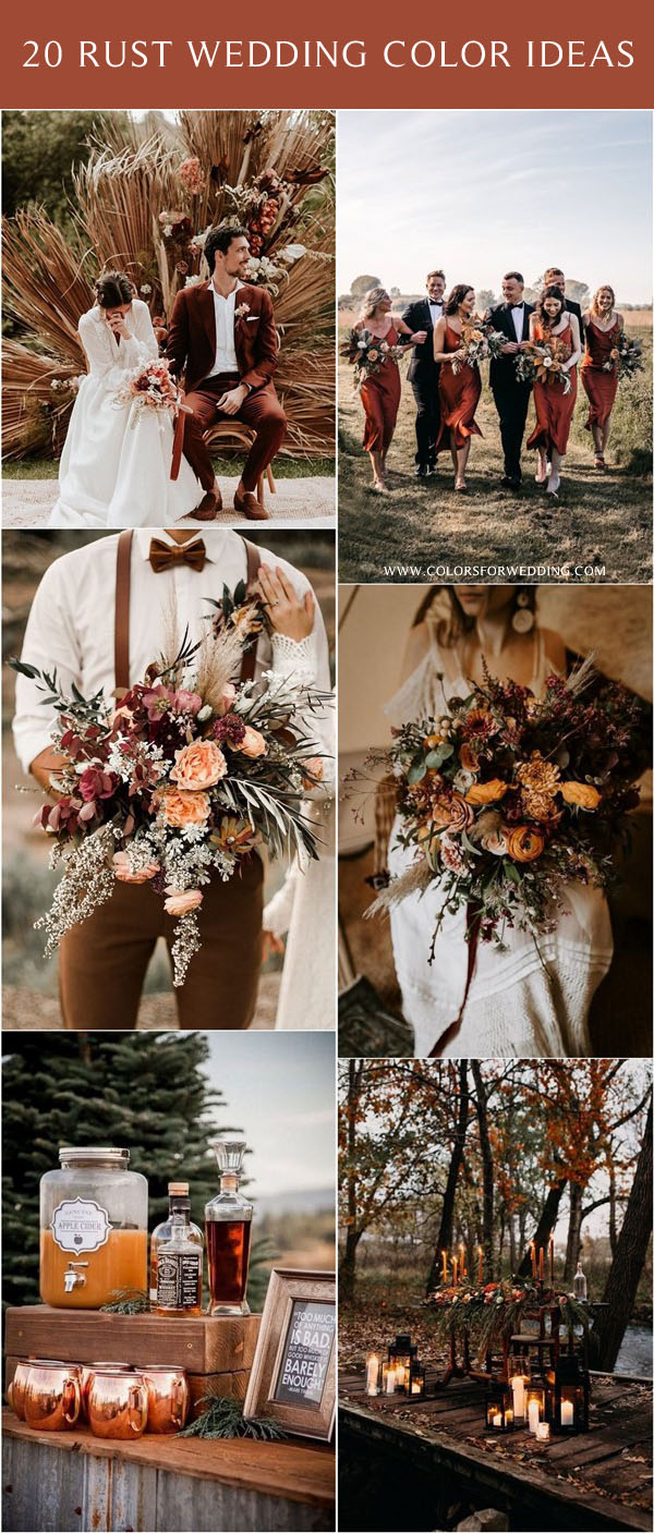 20 Hot Rust Wedding Colors for Fall 2024