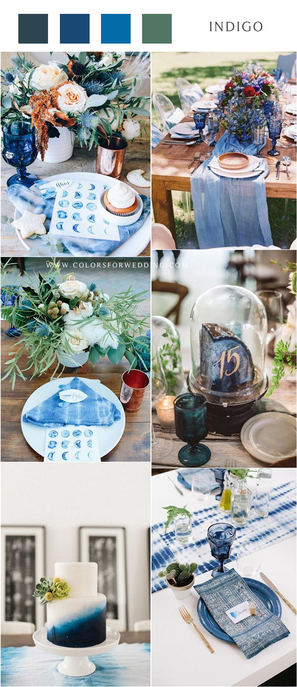 22 Chic Indigo Blue Wedding Color Ideas 2023