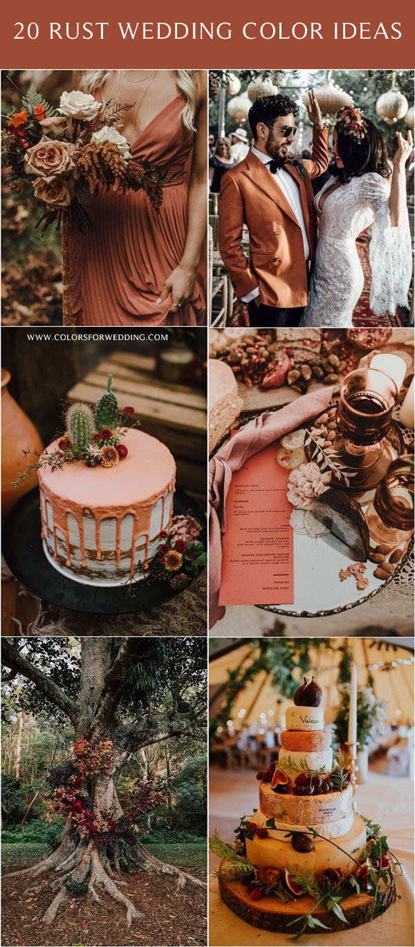 20 Hot Rust Wedding Colors for Fall 2023