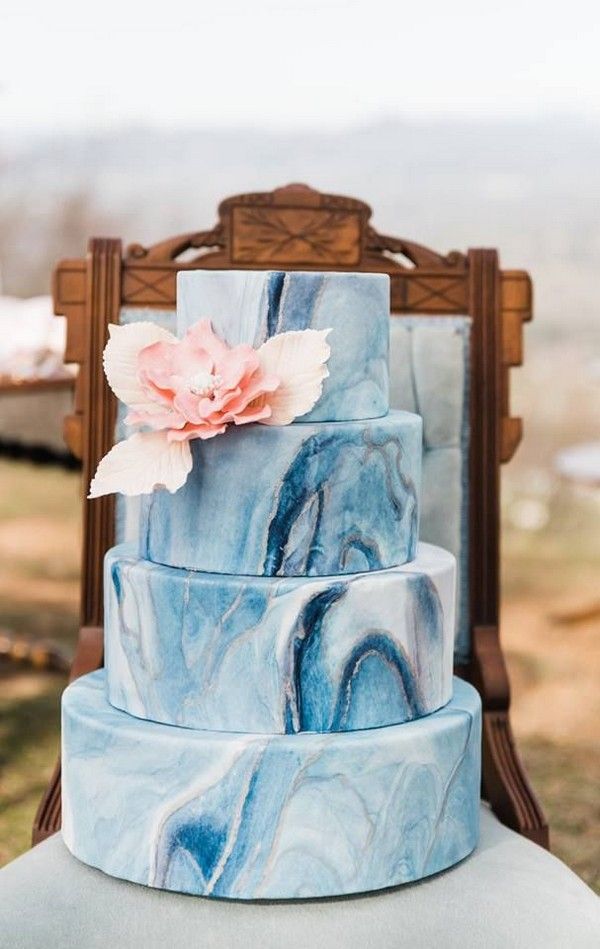 ️ 20 Dusty Blue Wedding Cake Ideas 2024 | Colors for Wedding