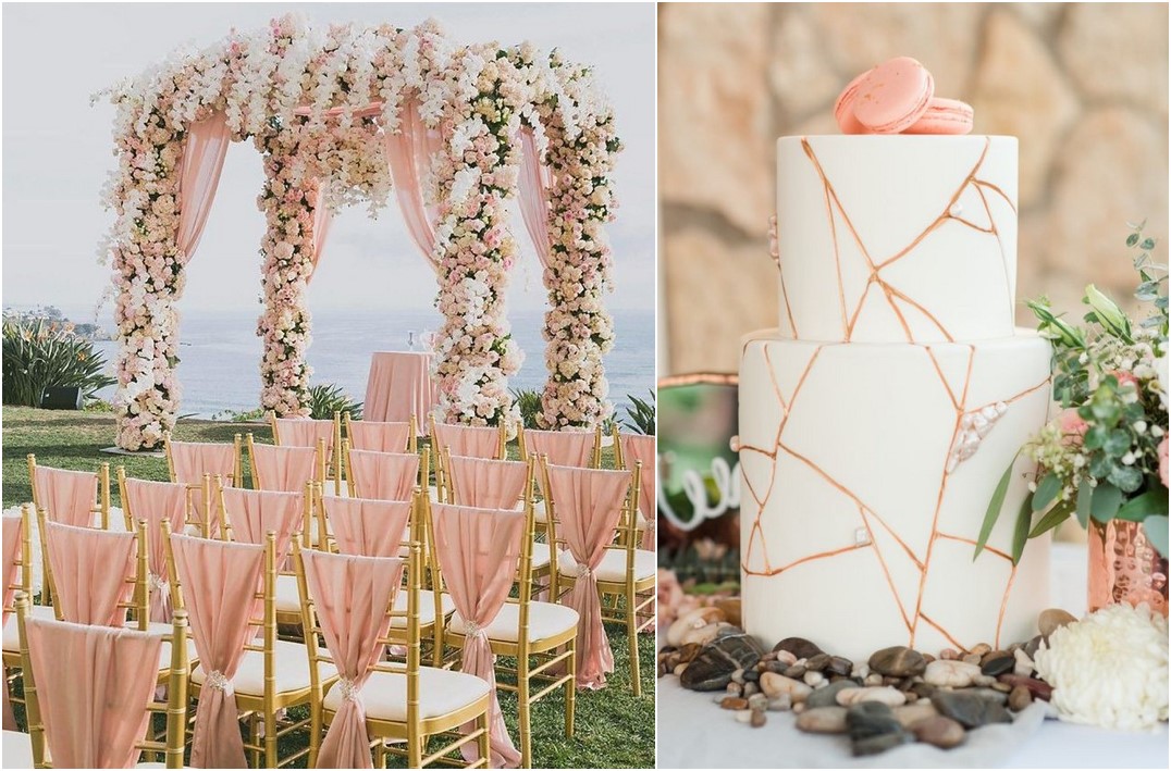 Pink And Gold Wedding Decor Tablescapes Findzhome The Art Of Images
