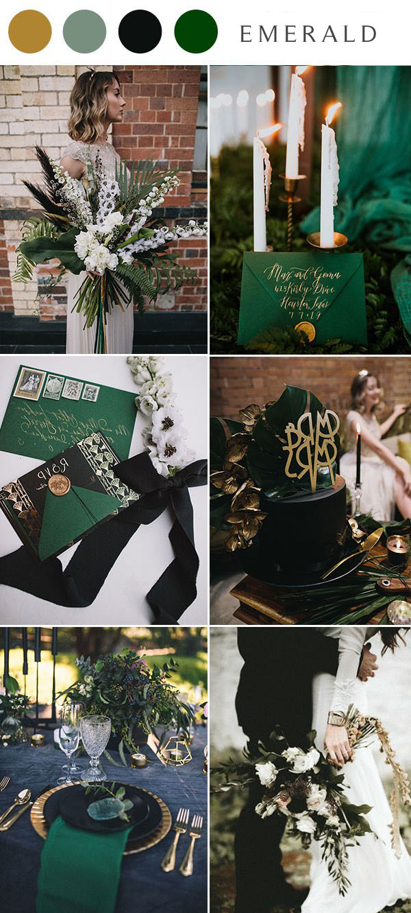️ 16 Emerald Wedding Color Palette Ideas 2023 | Colors for Wedding