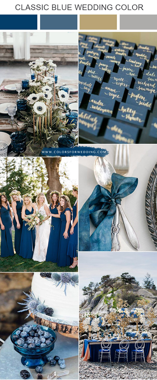 15 Pantone Classic Blue Wedding Color Palettes 2023 💙