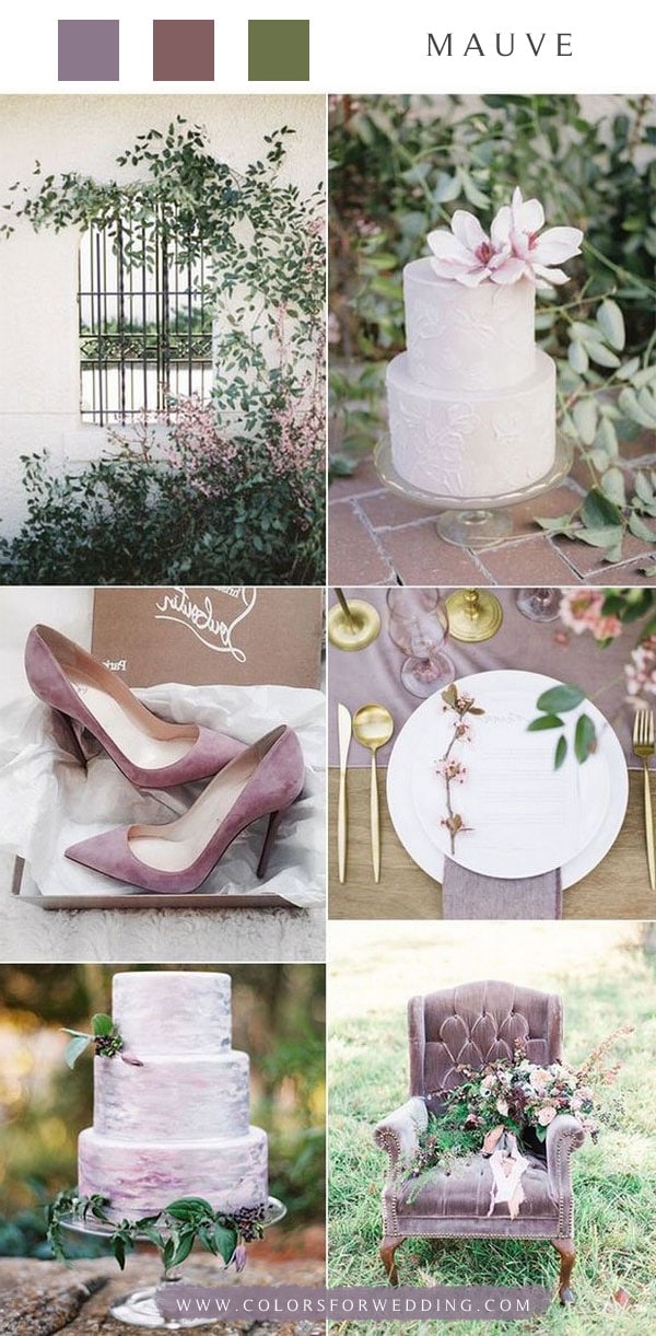 10 Mauve Wedding Color Palettes for Fall & Winter Weddings