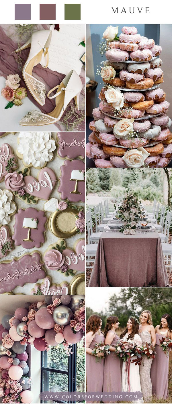 10 Mauve Wedding Color Palettes for Fall & Winter Weddings