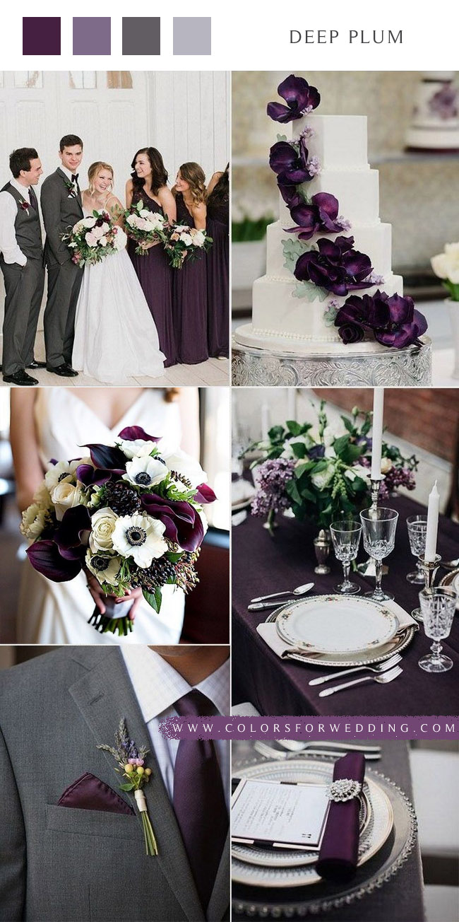 25+ Deep Purple Plum Wedding Color Ideas 2023