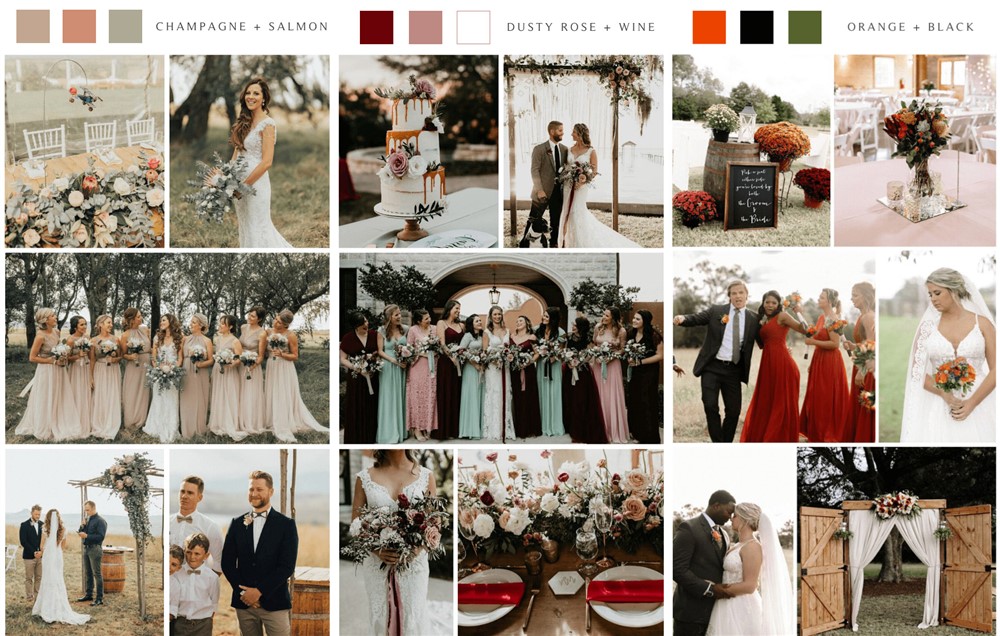 18 Best October Wedding Colors for 2024 Fall Wedding 🍂