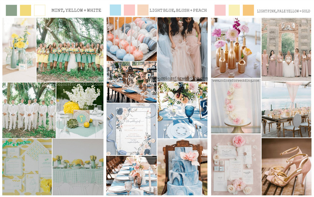 Top 8 April Wedding Colors for Spring 2024