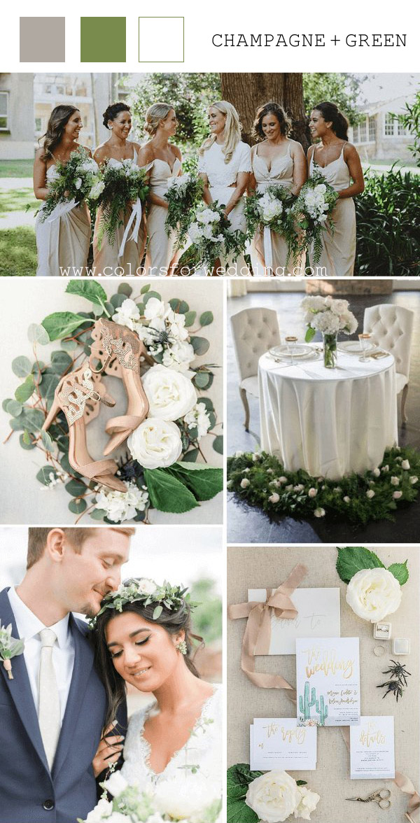 Best 8 Champagne Wedding Color Palette Ideas 2024