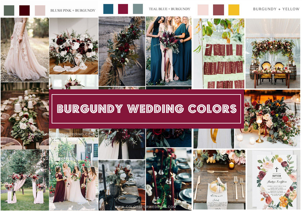 8 Popular Burgundy Fall Wedding Colors Combos 2024