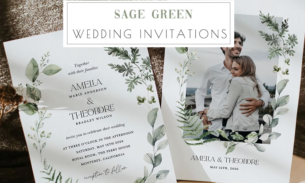 ️ 20 Best Sage Green Wedding Invitations for 2023 | Colors for Wedding