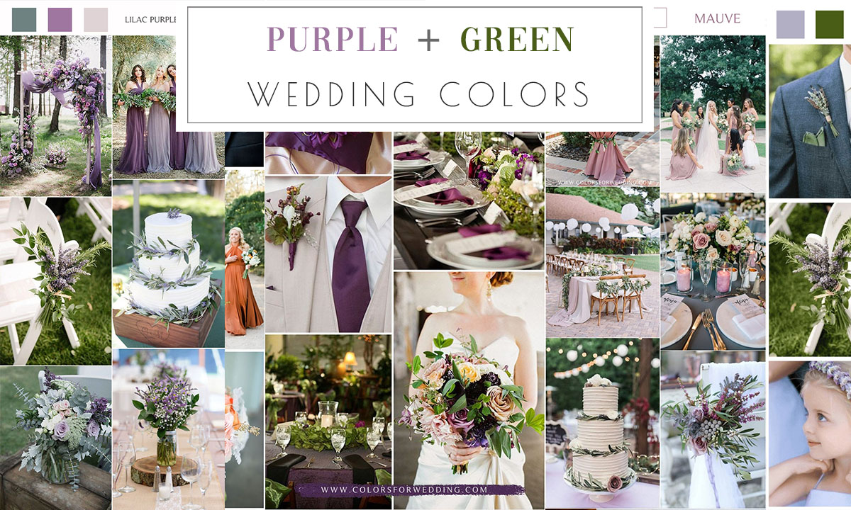 ️ 25 Purple and Green Wedding Color & Theme Ideas 2024💜💚